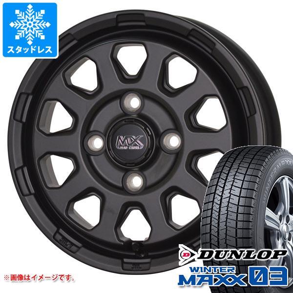 スタッドレスタイヤ ダンロップ ウインターマックス03 WM03 155/65R14 75Q ＆ マッドクロスレンジャー 4.5-14 タイヤホイール4本セット155/65-14 DUNLOP ...