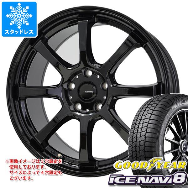 スタッドレスタイヤ グッドイヤー アイスナビ8 225/50R18 95Q ＆ ジースピード G-08 7.0-18 タイヤホイール4本セット ...