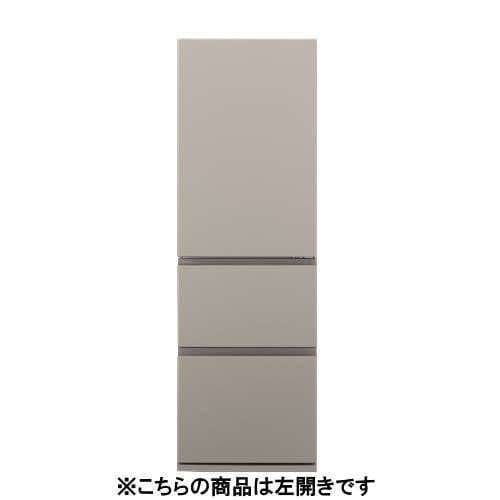 パナソニック 冷蔵庫 365L 左開き 3ドア 幅60cm うす型 シンプルデザイン 大容量野菜室 NR-C37ES2L-C ベージュ系