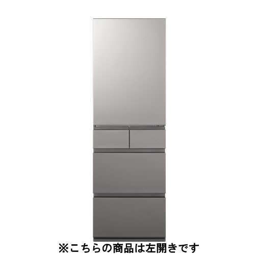【無料長期保証】パナソニック 冷蔵庫 410L 左開き 5ドア 幅60cm 大容量冷凍室 トップユニット方式 シャキシャキ野菜室 NR-E41RY3L-S シルバー系
