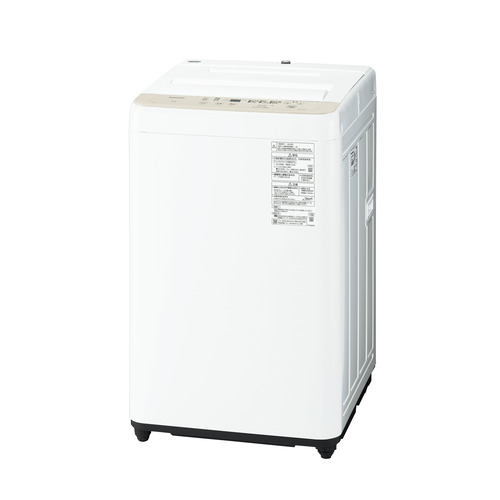 パナソニック 全自動洗濯機 洗濯：6.0kg 幅55.6cm ビッグウェーブ洗浄 立体水流 槽洗浄 NA-F6B5-C ベージュ系