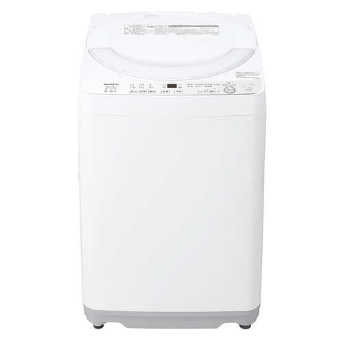シャープ 全自動洗濯機 洗濯6.0kg 穴なし槽 ガンコつけおきコース ES-GE6K-W ホワイト系
