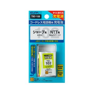 ELPA TSC-102 電話子機用充電池の通販はau PAY マーケット - キムラヤ au PAY マーケット店 | au PAY マーケット－通販サイト