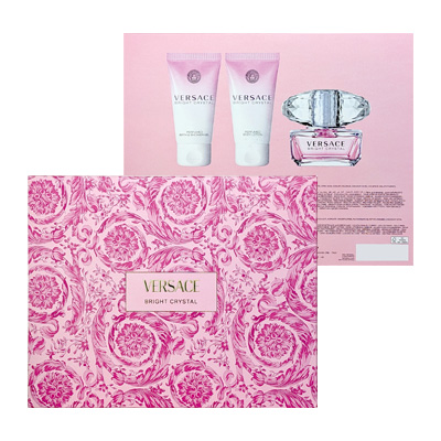 ヴェルサーチ VERSACE ブライト クリスタル 3P コフレセット ギフト EDT50ml＋シャワージェル50ml＋ボディローション50ml 【香水】【在庫あり】【送料無料】