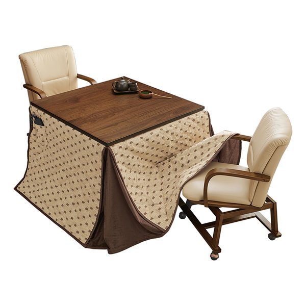 萩原 ハギハラダイニングコタツ4点セット シェルタK90H4S(2583896)代引不可