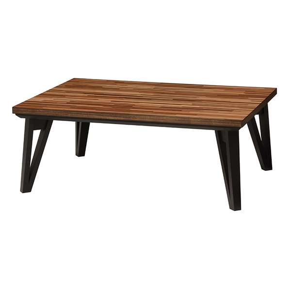 萩原 ハギハラリビングコタツ 105×75cm ブラウン 寄木細工調 ルーン105WN(2520511)代引不可