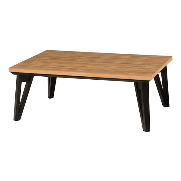 萩原 ハギハラリビングコタツ 105×75cm ナチュラル 寄木細工調 ルーン105NA(2520510)代引不可