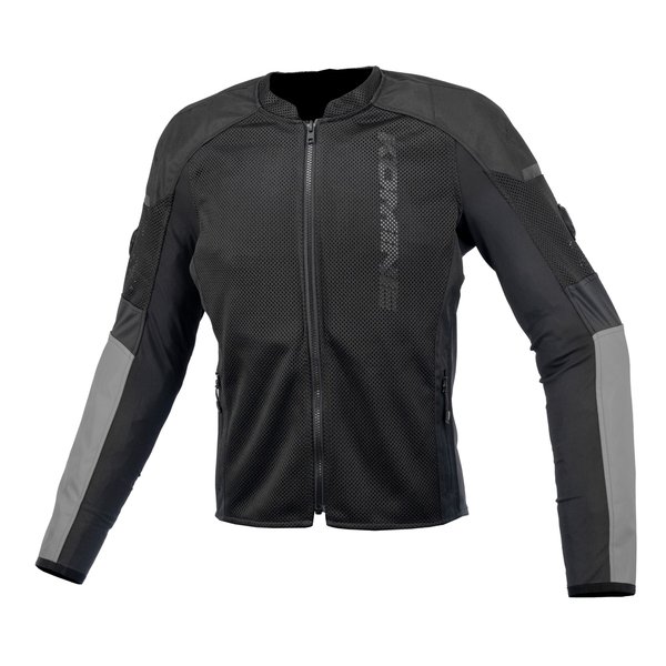 KOMINE コミネバイク用 春夏 ヘビーメッシュスクランブラージャケット ブラック グレー/XLサイズ JK-173/BLACK GREY ...