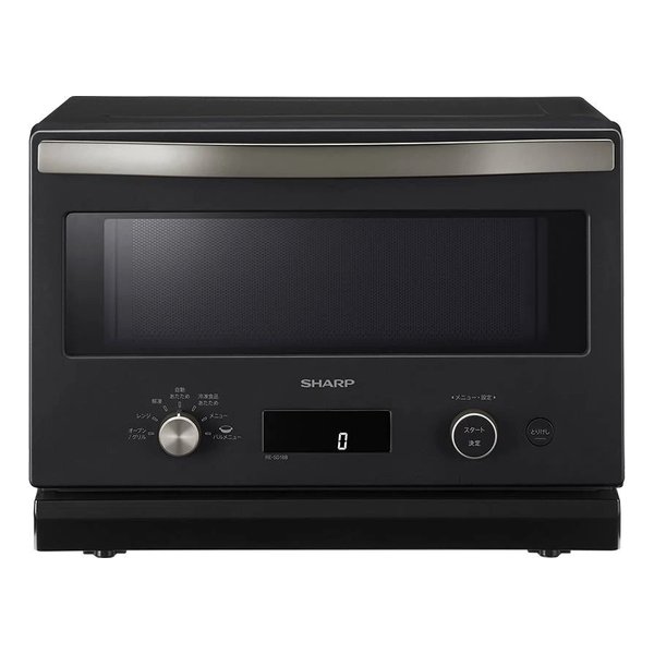 SHARP シャープオーブンレンジ 18L/縦開き/ブラック RE-SD18B-B(2651155)送料無料