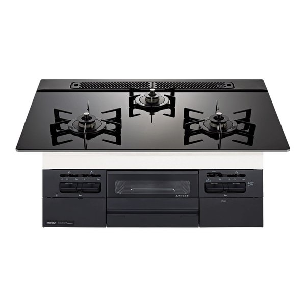 NORITZ（ノーリツ）Fami ビルトインコンロ 都市ガス用/75cm/ブラック N3WV7RWTP112A13A(2654527)送料無料