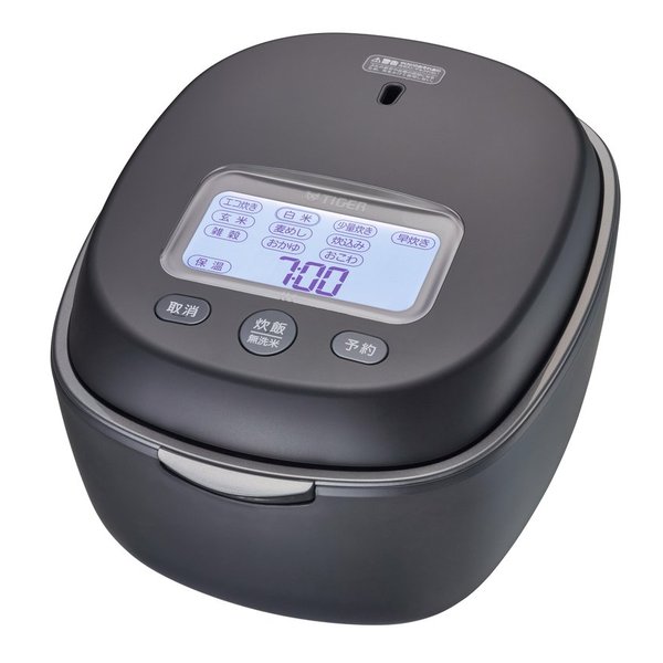 TIGER タイガー魔法瓶土鍋圧力IHジャー炊飯器 炊きたて 土鍋ご泡火炊き 本土鍋/5.5合/エボニーブラック JPL-Y100-KG(2662845)送料無料