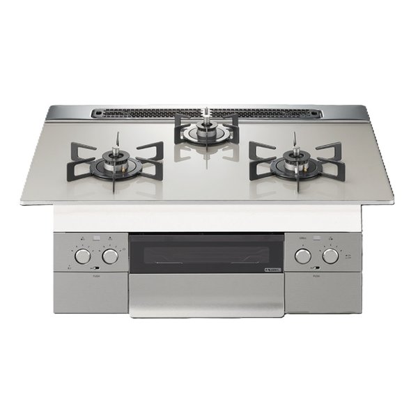 NORITZ（ノーリツ）ビルトインコンロ ネスト 60cmタイプ/都市ガス/ムーンシルバーガラストップ N3WU5PWAP2STE 12A13A(2666294)送料無料