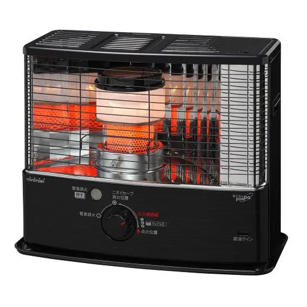 トヨトミ TOYOTOMI石油ストーブ 木造10畳/コンクリート13畳/ブラック HRC-W3624 B(2666761)送料無料