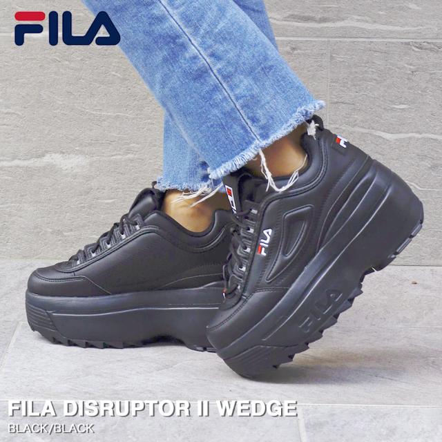 FILA DISRUPTOR II WEDGE 2 BLACK BLACK WFW22044 001 au PAY SELECT SHOP LOWTEX au PAY
