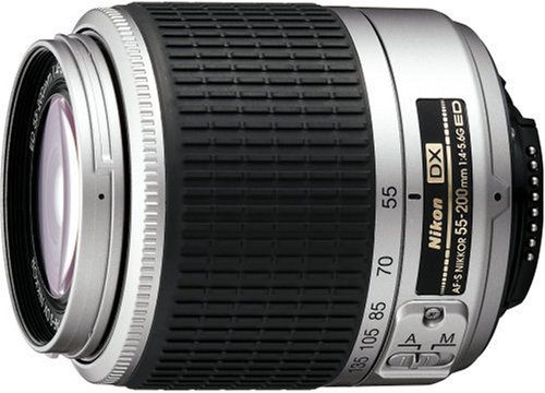 Nikon AF-S DX ズームニッコール ED 55-200mm F4-5.6G シルバー デジタル一(中古品)