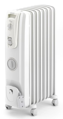 DeLonghi オイル・ラジエターヒーター L字型フラットフィン8枚 ライトグレ (中古品)