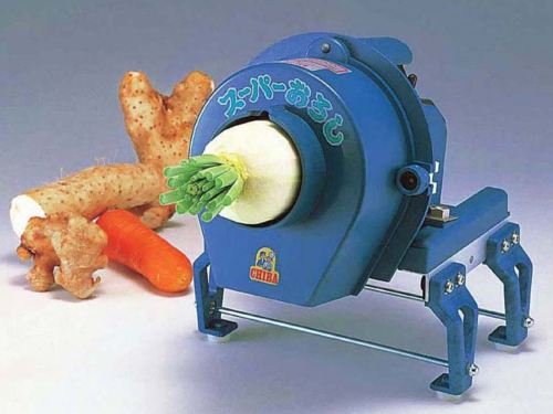 千葉工業所 スライサー・カッター ブルー 本体/幅270x奥行き250x高さ280mm(中古品)