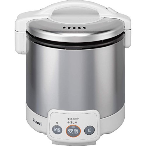リンナイ こがまる ジャー付きガス炊飯器 5合炊き・ホワイト・プロパンガス(中古品)