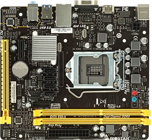 BIOSTAR Intel H110チップセット搭載 LGA1151 Micro ATXマザーボード H110M(中古品)