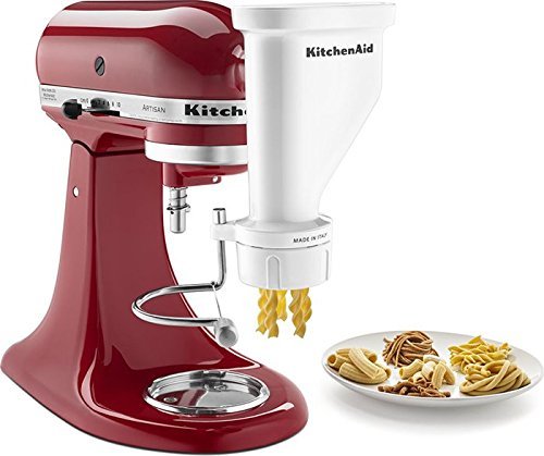 KitchenAid KSMPEXTA Gourmet Pasta Press Attachment with 6 Interchangea(中古品)