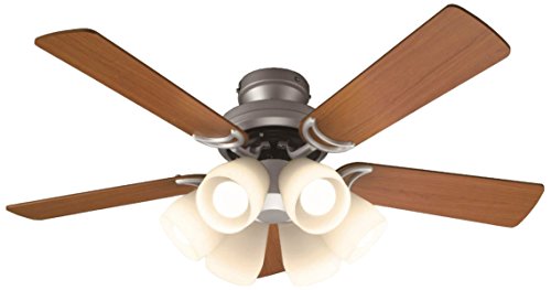 オーデリック LEDシーリングファン(LED電球一般形4.5W×6・電球色) 5枚羽根（中古品）