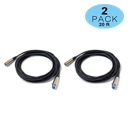 Senor Cable 20フィート XLRオスからXLRメスマイクケーブル マイクコード  (未使用品)