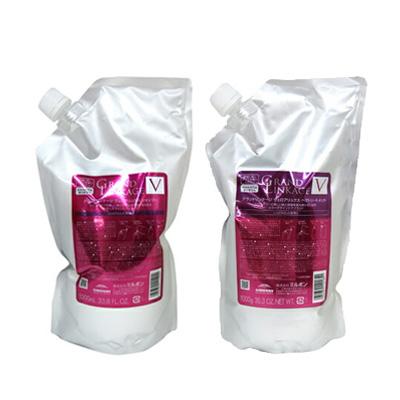 ● セット販売 ミルボン グランドリンケージ ヴェロア リュクス シャンプー 1000ml + トリートメント 1000g 詰め替え レフィル 美容室専売 サロン専売品 ヘアケア MILBON