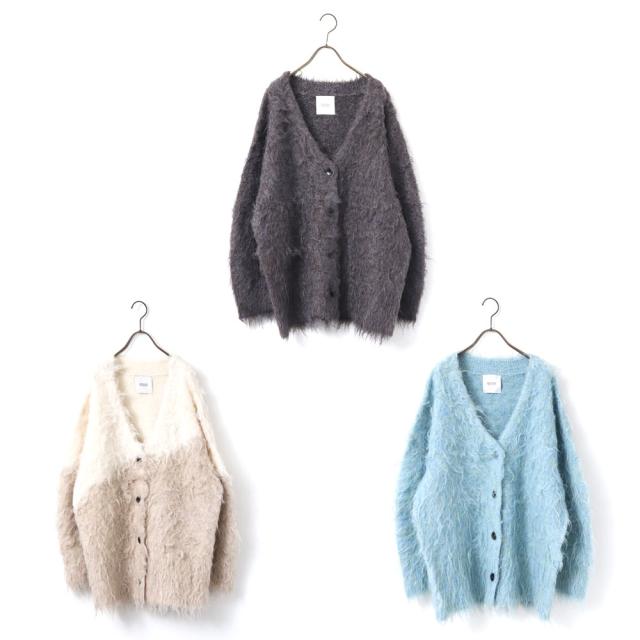 【10％OFF 送料無料 レディース 大人】 Hunch（ハンチ）シャギー起毛 Vニットカーディガン