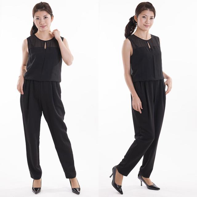 コンビネゾンクラップドパンツドレス パーティードレス