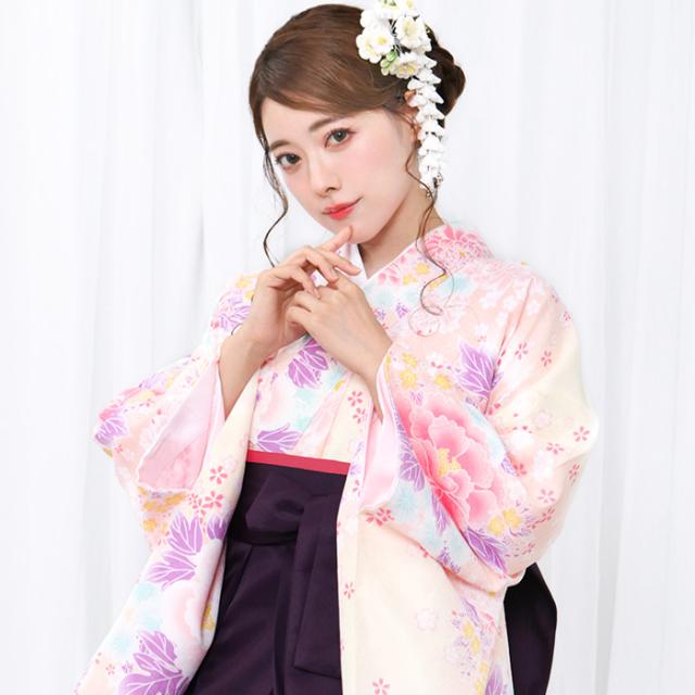 袴4点セット 華やかAD) 袴セット 卒業式 大学生 大学 中学生 小学生 4