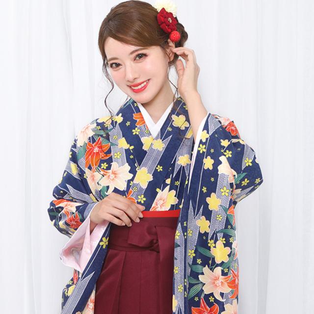 袴4点セット 華やかAD) 袴セット 卒業式 大学生 大学 中学生 小学生 4