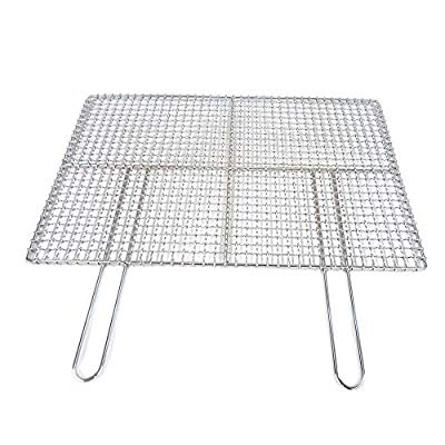 遠藤商事 業務用  焼物網 タフロス 45号  ダブル取手 (鉄・クロームメッキ)(中古品)