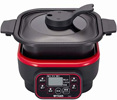 タイガー マイコンテーブルクッカー トマトレッド CQC-A070-RT(中古品)