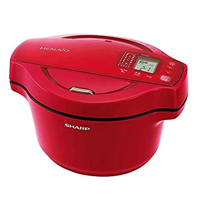 シャープ 自動調理 鍋 ヘルシオ ホットクック 1.6L 無水鍋 レッド KN-HT99B(中古品)