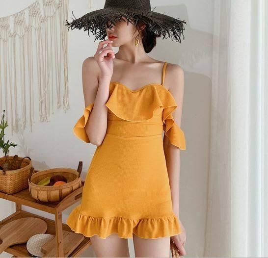 水着 ワンピース 体型カバー 大きいサイズ レディース 2019新作水着 ワンピース水着 40代 パッド付き フリル セクシー オールインワン 無地 ママ 着痩せ くびれ 可愛い オシャレ 人気 大流行 ガーリー 大人可愛い スタイルアップ プール 海 オフショルダー