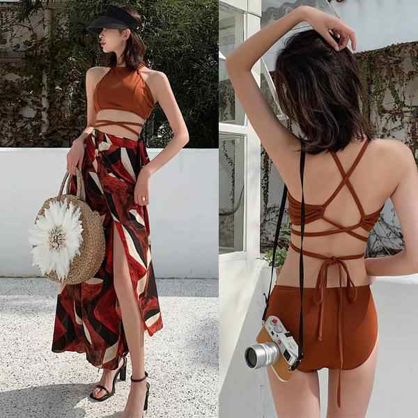 水着  体型カバー 大きいサイズ 3点セット ビキニ レディース タンキニ 2019新作水着 ワンピース水着 40代 パッド付き フリル セクシー リボン パレオ 無地 ママ 着痩せ くびれ 水着 スカート付き 大人可愛い エレガント 海 プール オシャレ柄 トレンド