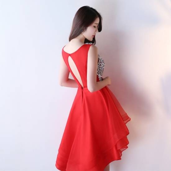 パーティードレス 春夏 結婚式 大きいサイズ 20代 ミニ丈 ノースリーブ