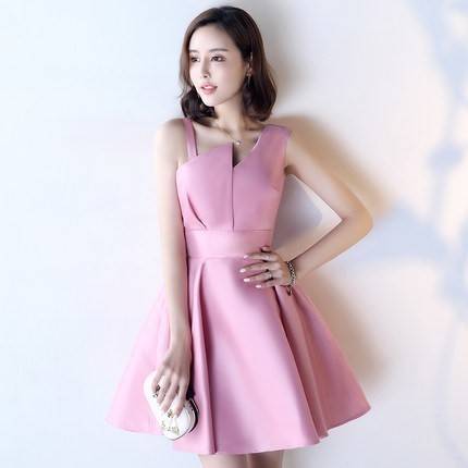 ワンピース パーティードレス ミニ丈 肩ストラップ レディース