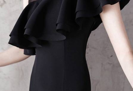 パーティードレス フィッシュテール フリル ロング タイト スリット