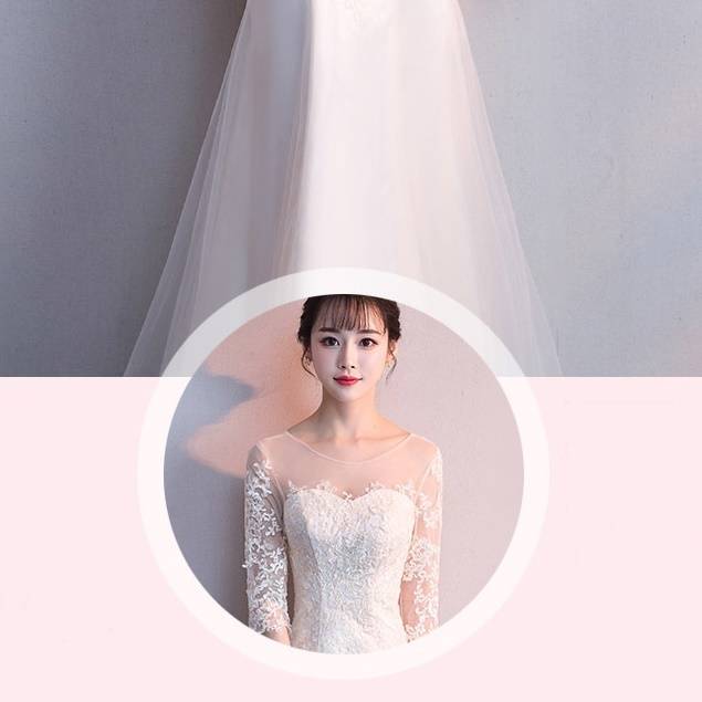 パーティードレス レース 花柄 七分袖 Uネック 透け感 マーメイド