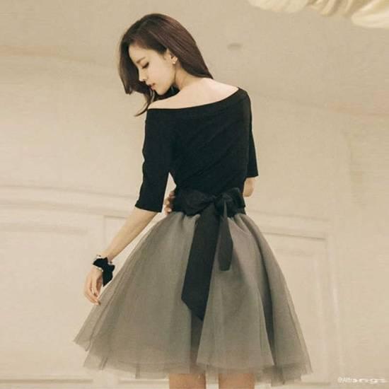 ウエストリボン チュール切り替え フレアワンピース シンプル セクシー 綺麗 おしゃれ 可愛い 上品 清楚 デート 結婚式 二次会 お呼ばれ