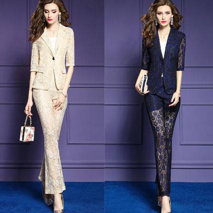 セットアップ パーティー 花柄 レース インポート 大人 セクシー 花柄 半袖 パーティースタイル レース レディース ２０１８年新作