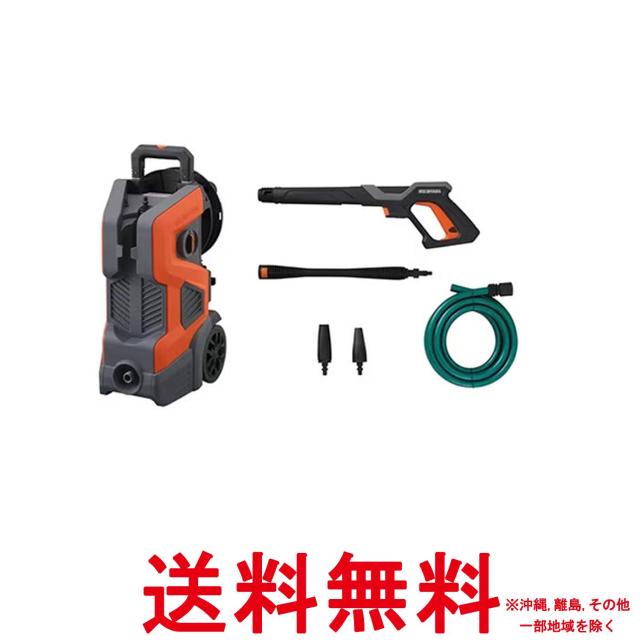 アイリスオーヤマ 高圧洗浄機 取手とキャスターがあるから移動が楽に 収納もコンパクトに ホースリール一体型 伸縮ハンドル