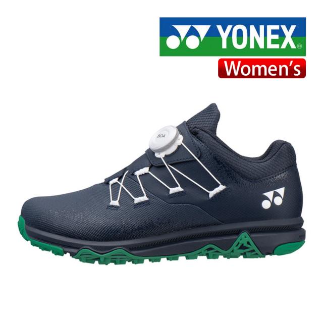 ヨネックス パワークッションエアラスウィメン レディース ゴルフ シューズ SHGAR4L 472 ミッドナイトネイビー 4E スパイクレス BOA 防水 2024年モデル YONEX