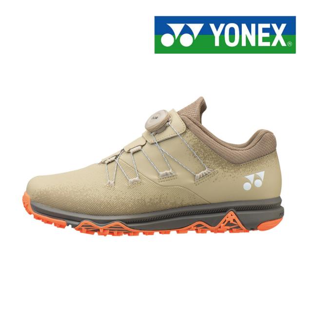 ヨネックス パワークッションエアラスメン メンズ ゴルフ シューズ SHGAR4M 343 ライトベージュ 4E スパイクレス BOA 防水 2024年モデル YONEX