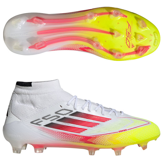 F50|ELITE|FG|MID|W　フットウェアホワイト×コアブラック　【adidas|アディダス】サッカースパイクie1457