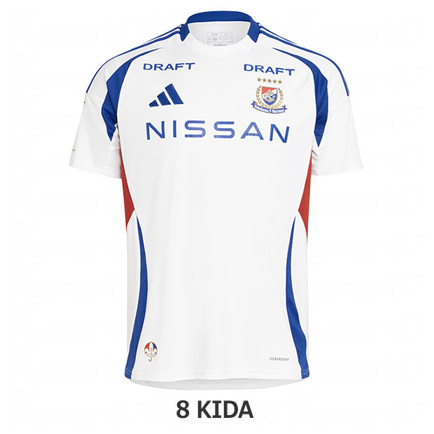横浜F・マリノス 2025 アウェイ 半袖オーセンティックユニフォーム　8.喜田拓也　【adidas|アディダス】クラブチームレプリカウェアーoay72-jk2811-8-k