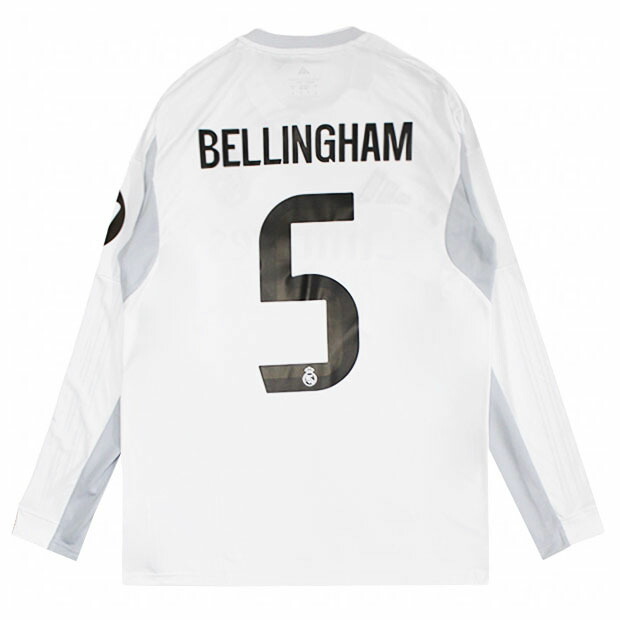 レアルマドリッド 25-26 ホーム 長袖レプリカユニフォーム　5.ジュード・ベリンガム　【adidas|アディダス】クラブチームレプリカウェアーkpd77-jn8884-5-b