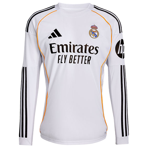 レアルマドリッド 25-26 ホーム 長袖レプリカユニフォーム　【adidas|アディダス】クラブチームレプリカウェアーkpd77-jn8884