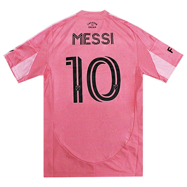 インテルマイアミ 25-26 ホーム 半袖レプリカユニフォーム バッジ付き　10.メッシ　【adidas|アディダス】クラブチームレプリカウェアーkqi98-ji6817-b